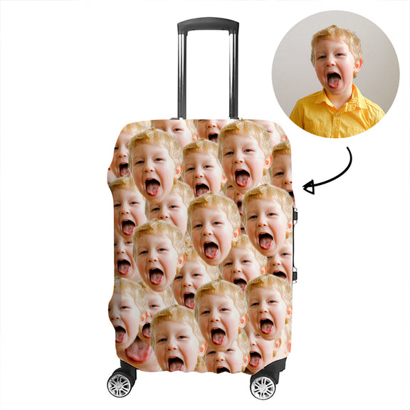 Custom Made Luggage Covers with Face personalized Photo Suitcase Cover ...